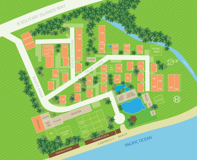 Resort Map | Nautilus Beachfront Villas & Spas